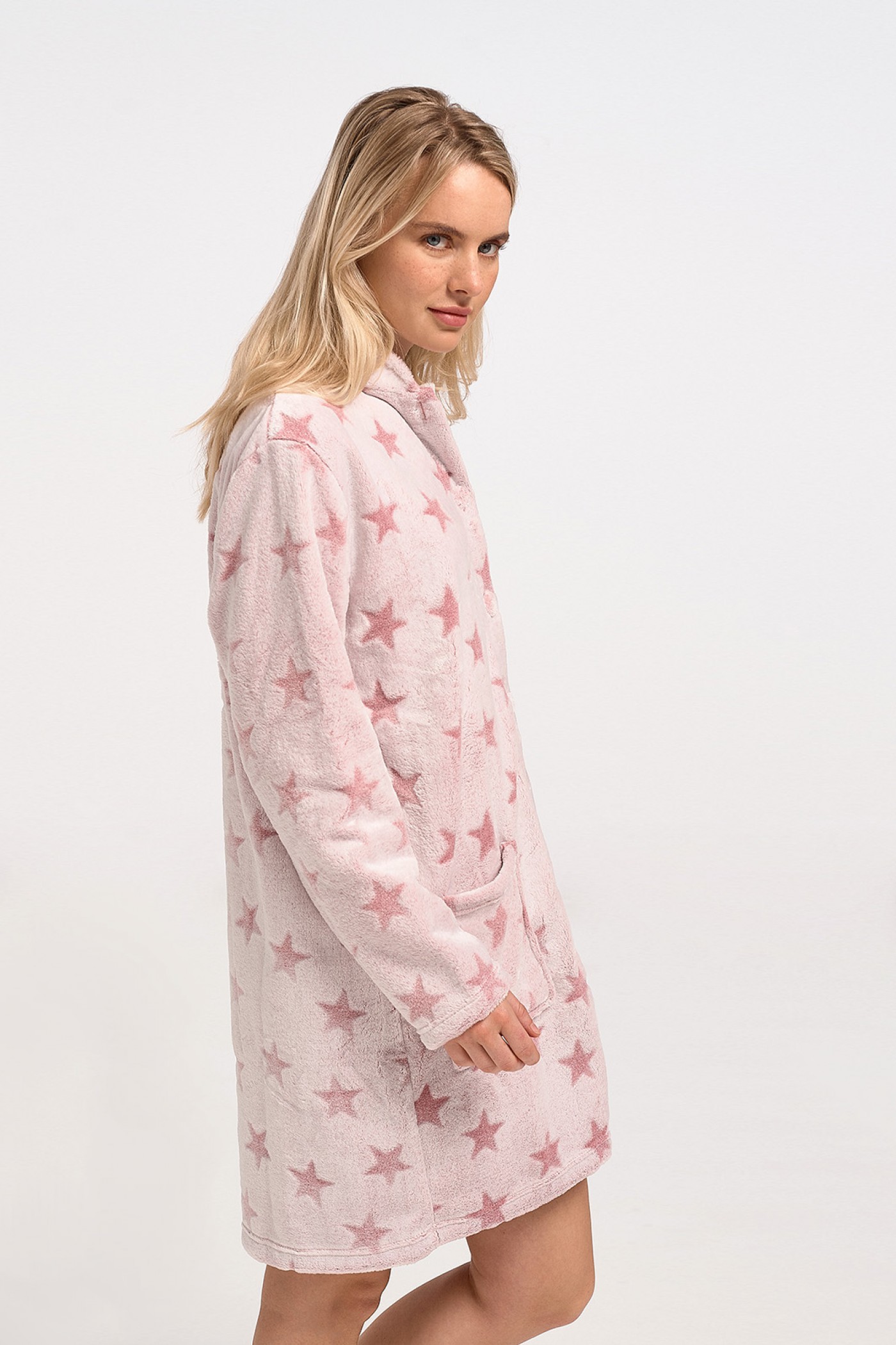Fuzzy robe KOYOTE KΓ5301b Stars Pink - MoutakisWorld.com
